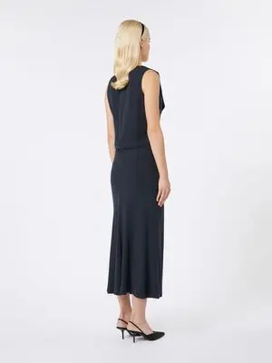 Max Mara Sleeveless Cady Midi Dress