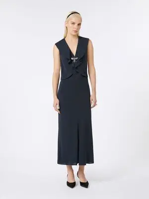 Max Mara Sleeveless Cady Midi Dress