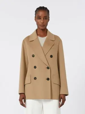 Max Mara Double-breasted Wool Jacket - Beige
