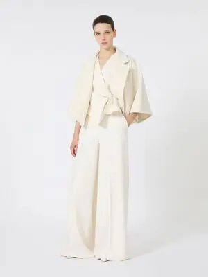 Max Mara Wool And Cashmere Cropped Jacket - White