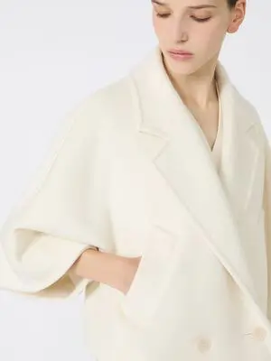 Max Mara Wool And Cashmere Cropped Jacket - White