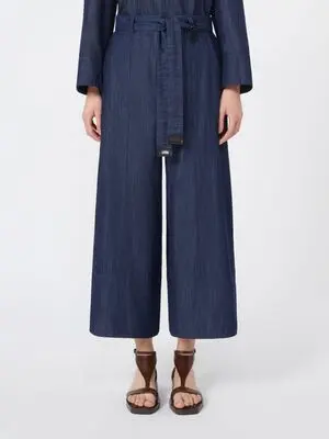 Max Mara Washed Denim Ankle Trousers