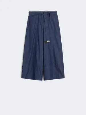 Max Mara Washed Denim Ankle Trousers