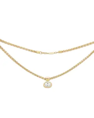 Shashi Bezel Solitaire Necklace - Gold