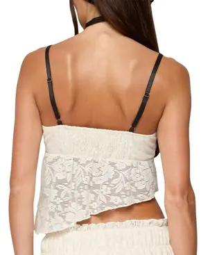 EDIKTED Asymmetric Lace Top