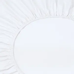PIGLET IN BED Washed Cotton Percale Fitted Sheet - White