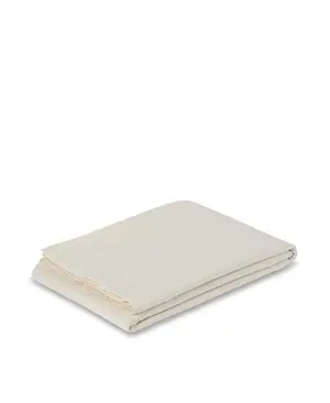 PIGLET IN BED Plain Linen Flat Sheet - Pearl