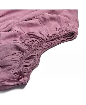 PIGLET IN BED Plain Linen Fitted Sheet