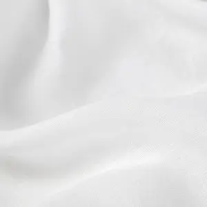 PIGLET IN BED Plain Linen Fitted Sheet - White