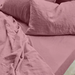 PIGLET IN BED Linen Fitted Sheet