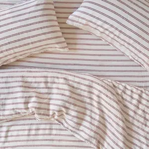 PIGLET IN BED Kemptown Stripe Linen Blend Duvet Cover