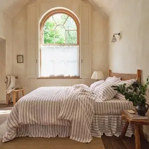 PIGLET IN BED Kemptown Stripe Linen Blend Duvet Cover