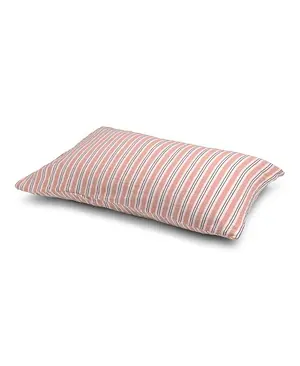 PIGLET IN BED Sommerley Stripe Pillowcase Pair Linen Blend, King Warm Clay