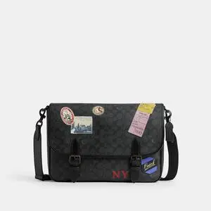 COACH Hitch Messenger Bag - Charcoal Multi