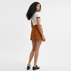 COACH Suede A-line Mini Skirt