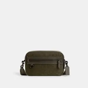 Coach Theo Camera Bag In Signature Jacquard - Olive Drab