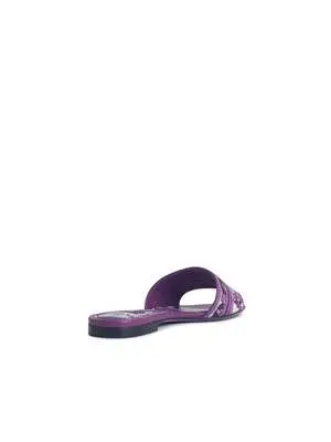 Dolce & Gabbana Slipper With Majolica Embroidery - Purple