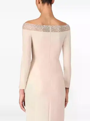 Jenny Packham Calypso Off-the-shoulder Midi Dress - Neutrals