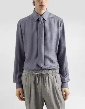 Dolce & Gabbana Dg Logo Jacquard Neck Tie - Grey