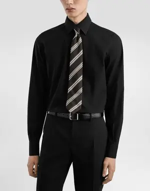 Dolce & Gabbana Striped Jacquard Neck Tie