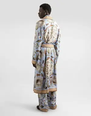 Dolce & Gabbana Shell-print Silk Twill Trousers