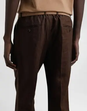 Dolce & Gabbana Linen Trousers - Brown