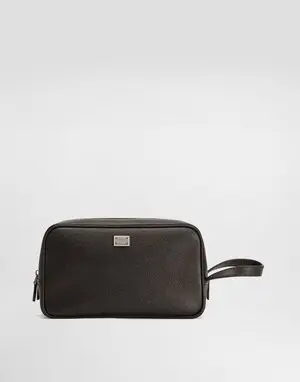 Dolce & Gabbana Sicily Calfskin Necessaire - Black