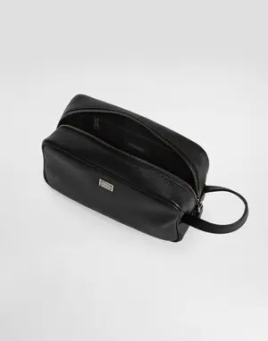 Dolce & Gabbana Sicily Calfskin Necessaire - Black
