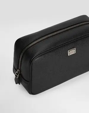 Dolce & Gabbana Sicily Calfskin Necessaire - Black