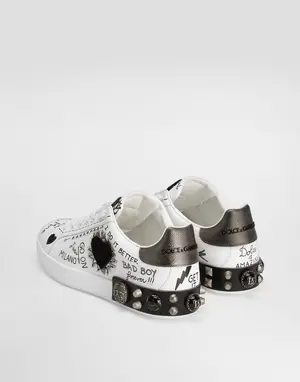 Dolce & Gabbana Portofino Calfskin Sneakers - Multicolor