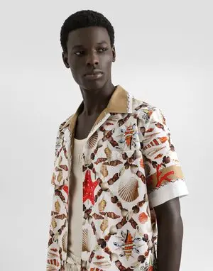 Dolce & Gabbana Shell-print Hawaii Poplin Shirt - Multicolor