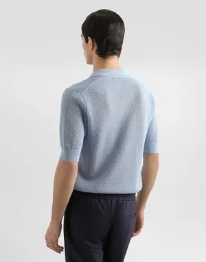 Dolce & Gabbana Micro-pattern Cotton Polo Shirt