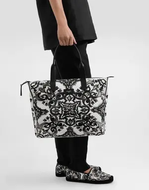 Dolce & Gabbana Majolica-print Nylon Shopping Bag - Multicolor