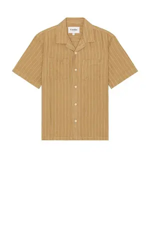 CORRIDOR Boulder Retro Camp Shirt In Brown - Tan