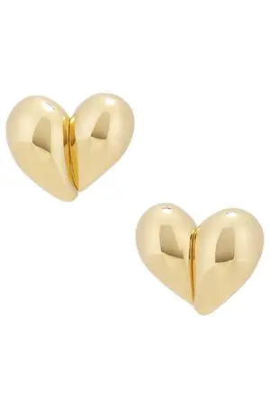 Bottega Veneta Heart Clip-on Earrings - Gold