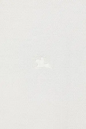 Burberry Collar Slim Fit Polo In White - Chalk