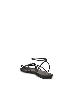 Khaite Loulou Flat Sandal - Black