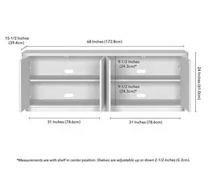 HUDSON&CANAL Easton Rectangular Tv Stand For Tv 's Up To 75