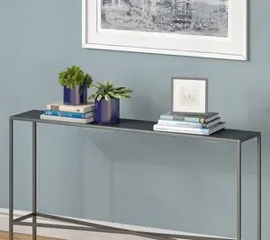 HUDSON&CANAL Henley Rectangular Console Table W Ith Metal Top - One-color