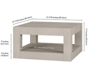 HUDSON&CANAL Hughes 32' Wide Square Coffee Tabl E