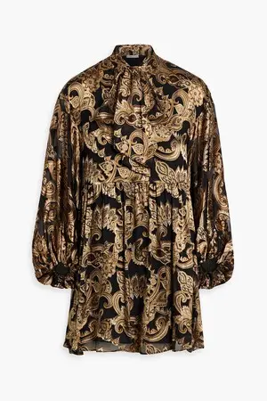 Alice + Olivia Opal Paisley-print Chiffon Mini Dress