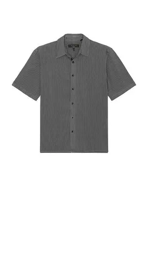 Rag & Bone Dalton Dobby Shirt In Grey - Dark Grey