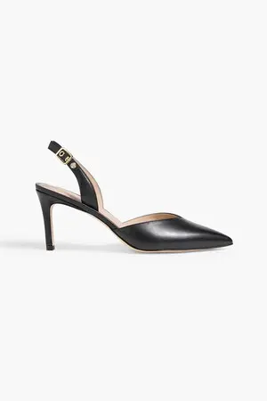 STUART WEITZMAN Ryder 75 Leather Slingback Pumps