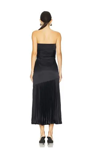 AMUR Milly Pleated Midi Dress