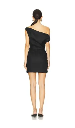 SANS FAFF Linen Off-the-shoulder Mini Dress