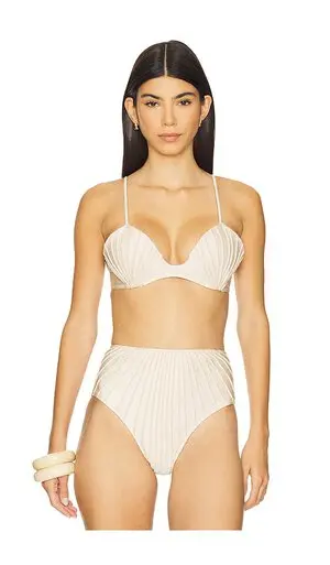 SHANI SHEMER Clio Bikini Top - Macademia