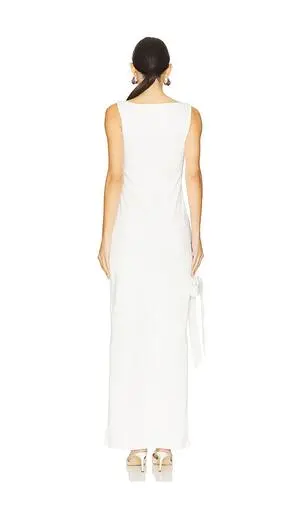 MORE TO COME Riona Maxi Dress With Tie Detail Slit