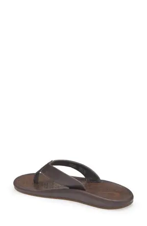 Olukai Ilikai Flip-flop - Charcoal / Charcoal