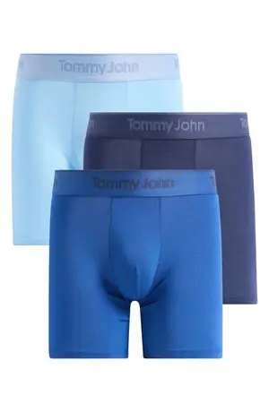 Tommy John 3-pack Second Skin 6-inch Stretch Modal Boxer Briefs - Dress Blues/ Blue Quartz/canal