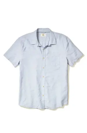 Marine Layer Better-than-linen Short Sleeve Hemp Blend Button-up Shirt